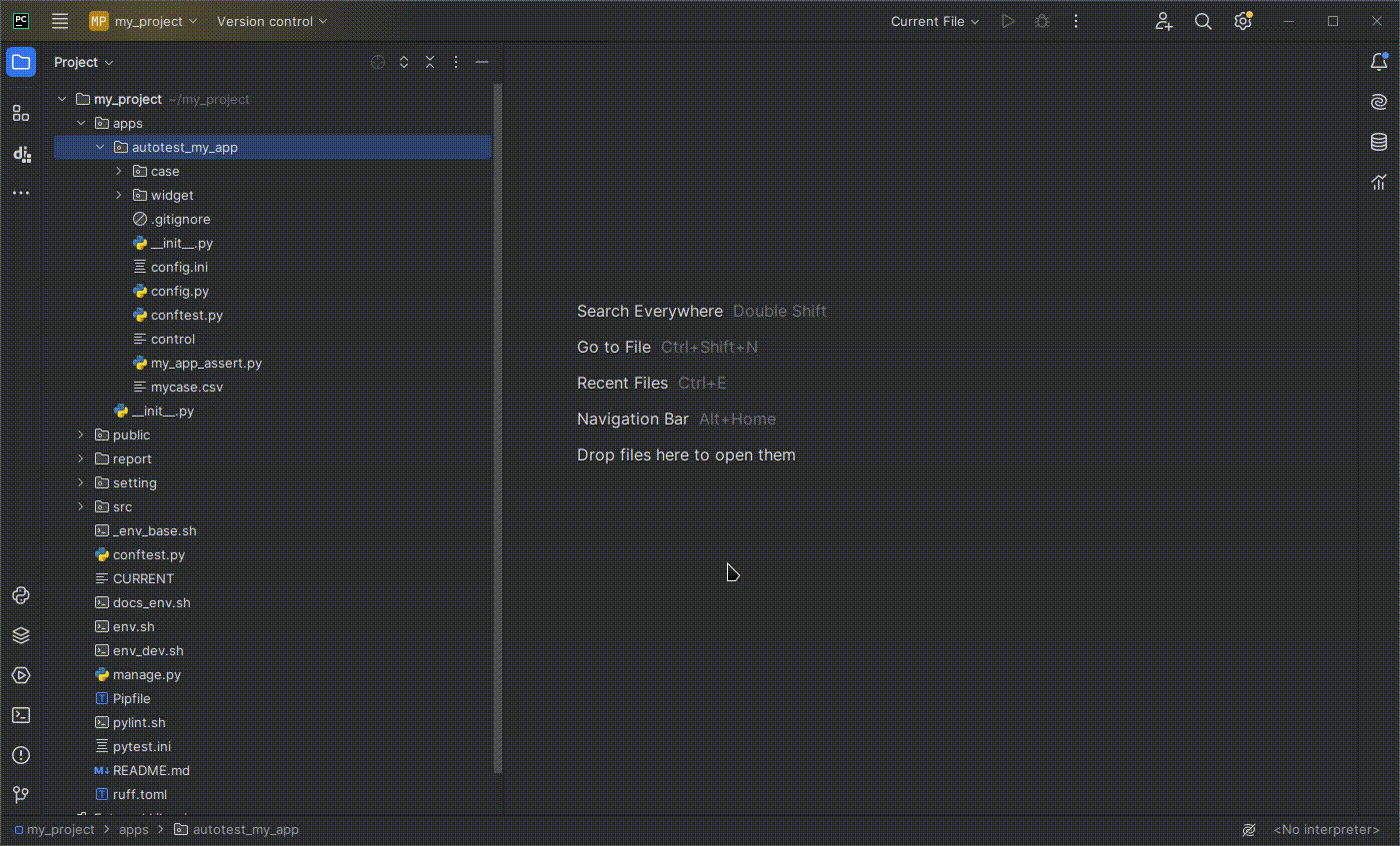 创建一个 APP 工程 | YouQu | Linux自动化测试利器